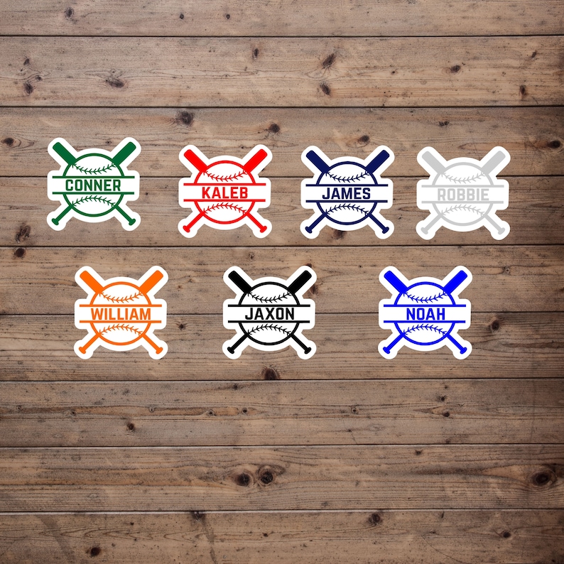 Personalized Baseball Sticker/vinyl Baseball Sticker/dugout Bucket ...