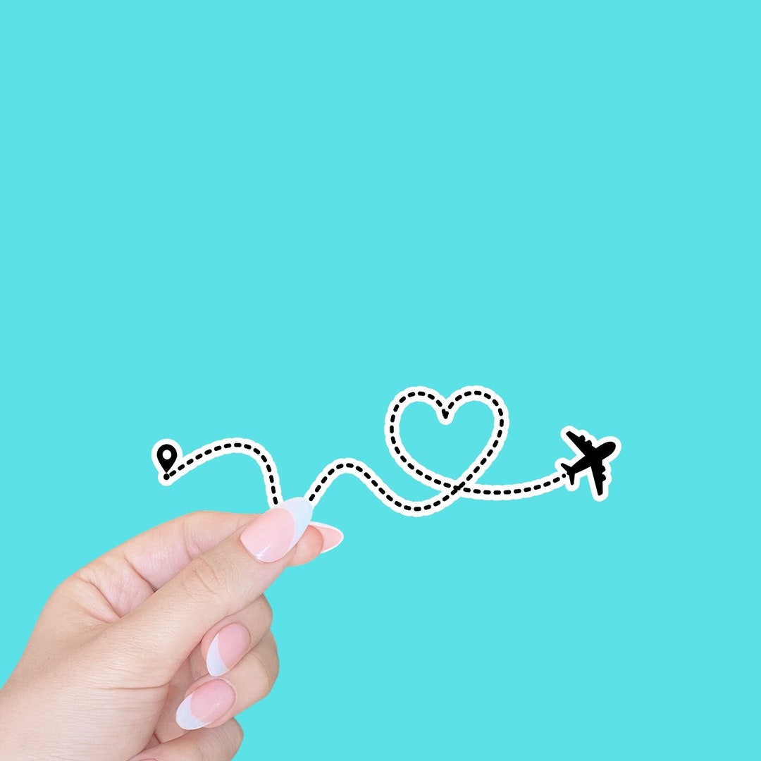 Airplane Destination Travel Sticker, Luggage Sticker, Long Distance ...