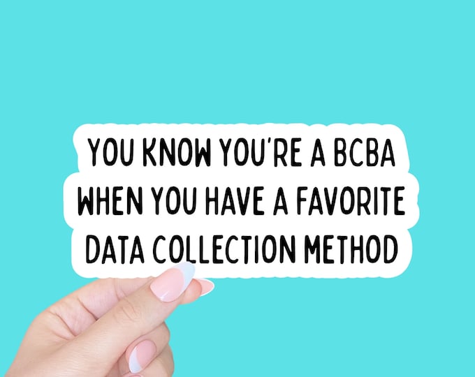 ABA Behavior Analysis Special Ed BCBA Teacher Gift Vinyl Sticker ...