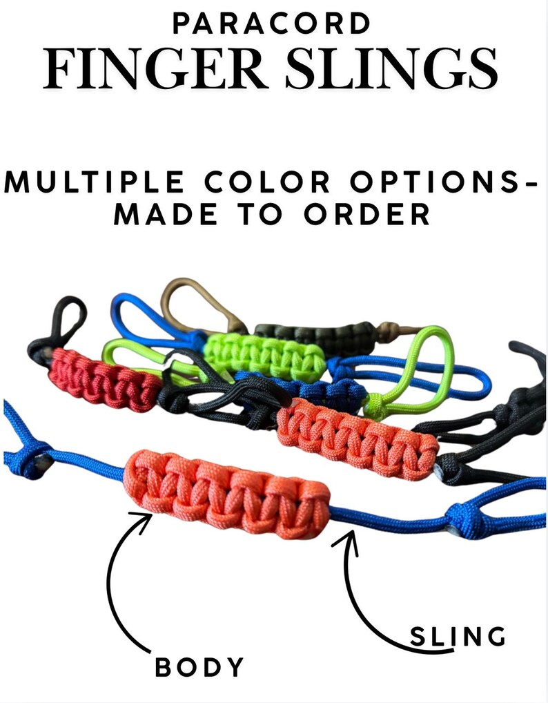 Custom Paracord Archery Finger Slings - Etsy