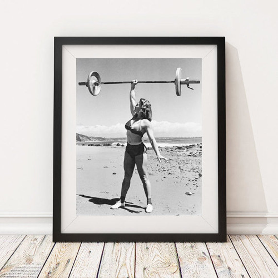 Vintage Photo - 1950's Women Workout Fitness Exercise Weights ...