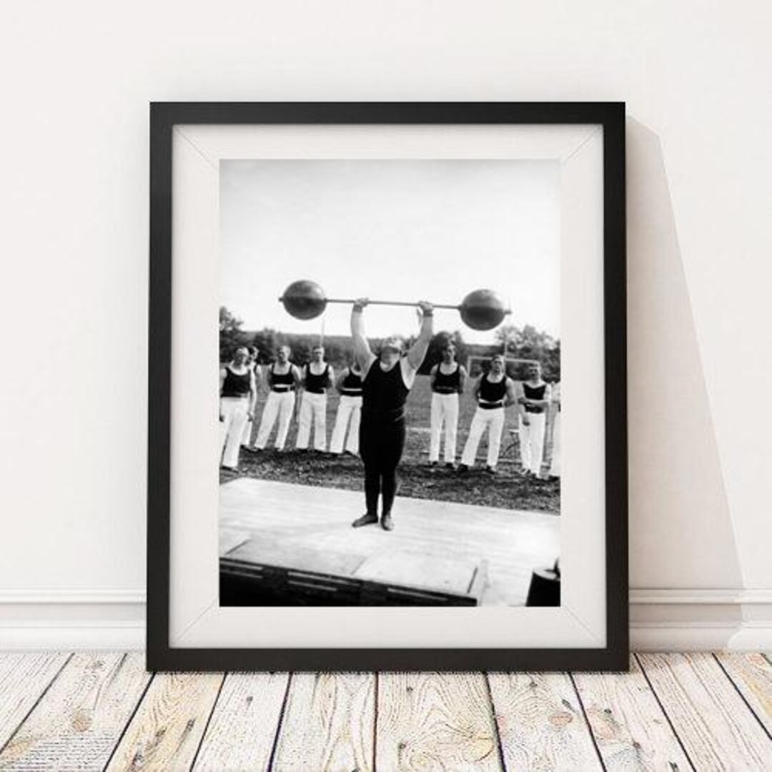 Vintage Photo - 1940's Men's Workout Fitness Weightlifting Barbell ...