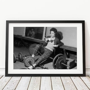 1950's Women Workout Fitness Exercise Weights Weightlifting - Vintage ...
