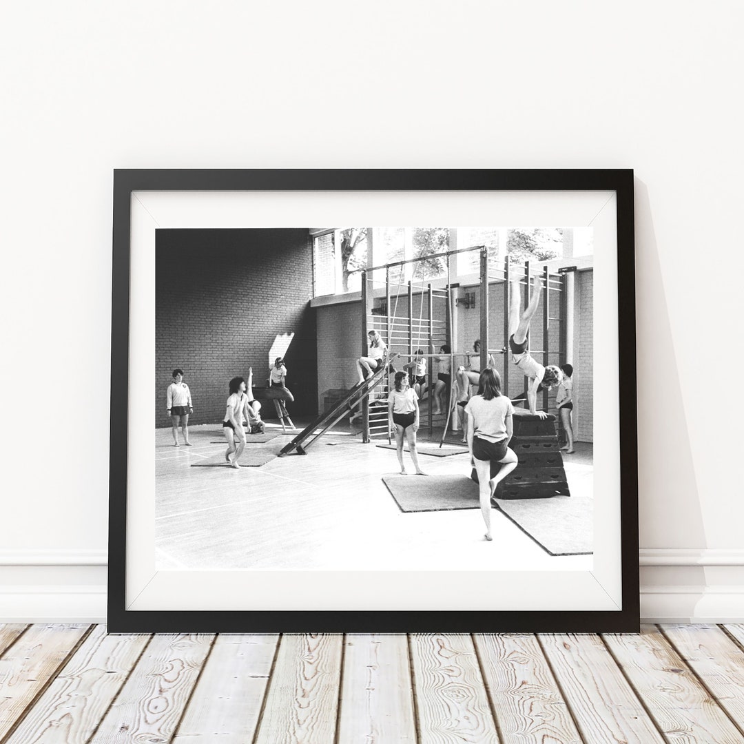 Vintage Photo - 1970's Womens Gym Class - Photography, Black & White ...