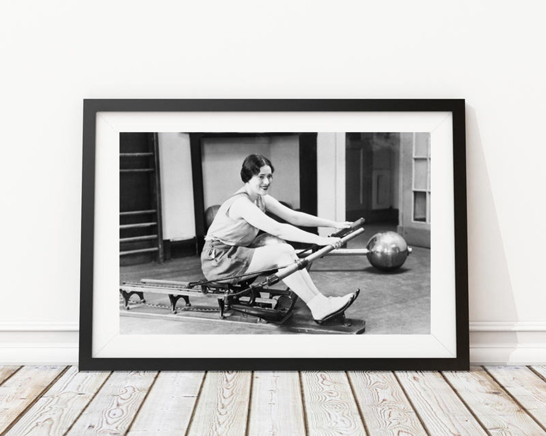 Vintage Photo - 1930's Women Workout Fitness Row Machine - Photography ...
