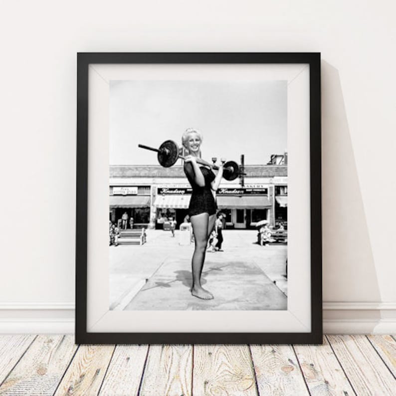 1950s Woman Weightlifting Photo – Vintage Fitness Art Print - Etsy