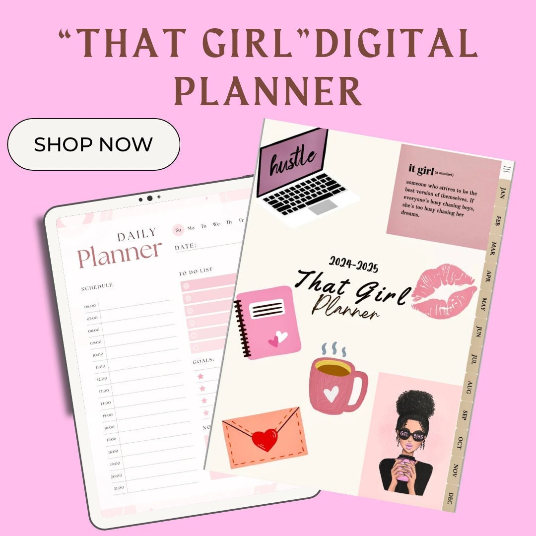 That Girl Digital Planner, Daily, Weekly, Monthly Goodnotes iPad ...