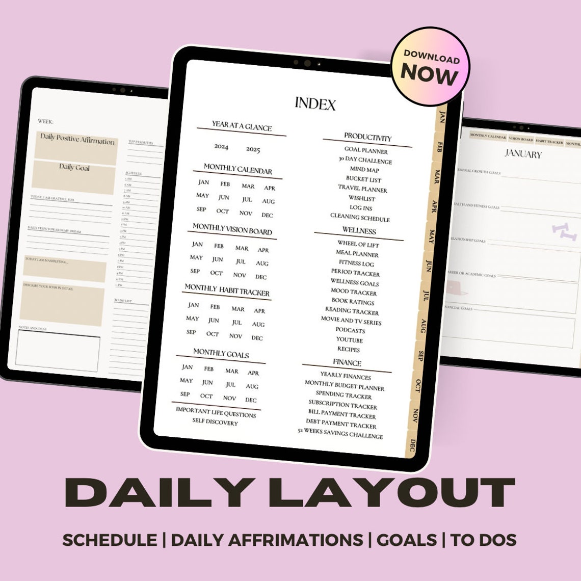 That Girl Digital Planner, Daily, Weekly, Monthly Goodnotes iPad ...