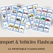 Transport and Vehicles - 42 Printable Flashcards - Etsy