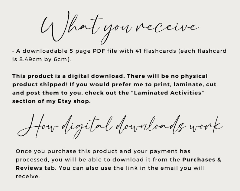 Numbers 41 Printable Flashcards - Etsy