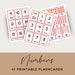 Numbers - 41 Printable Flashcards - Etsy