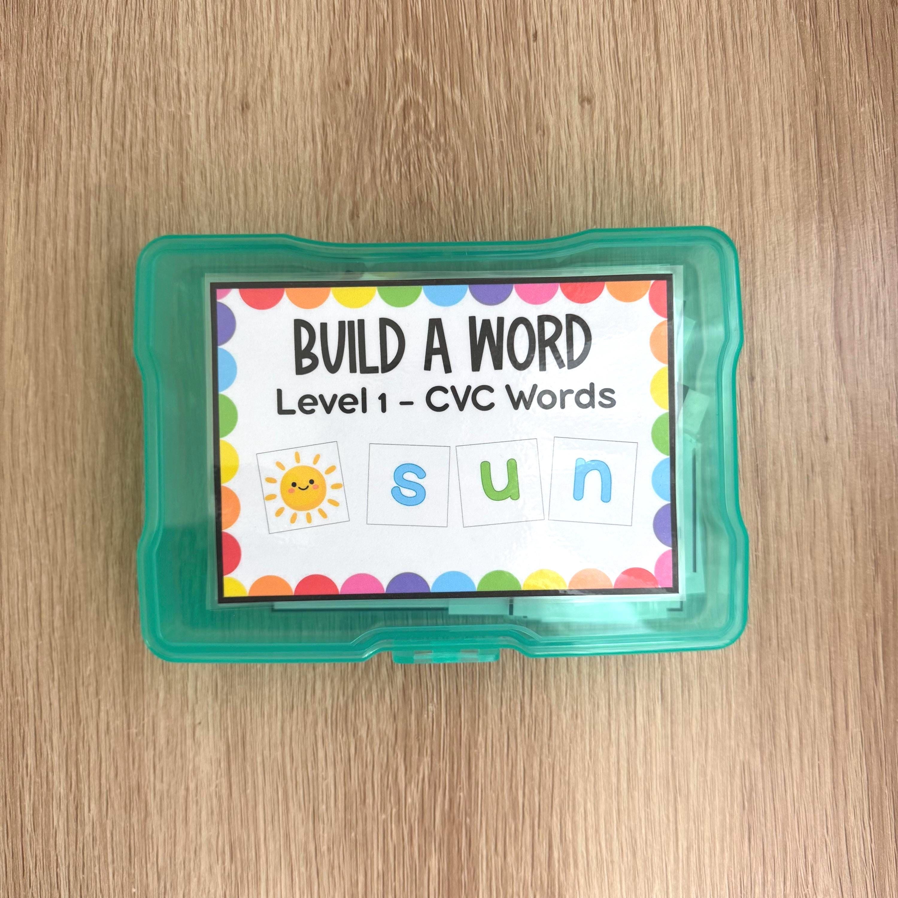 Build a Word Task Box – Level 1 CVC Words - Etsy