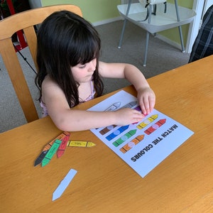 Crayon Colour Matching Activity for Toddlers - Etsy