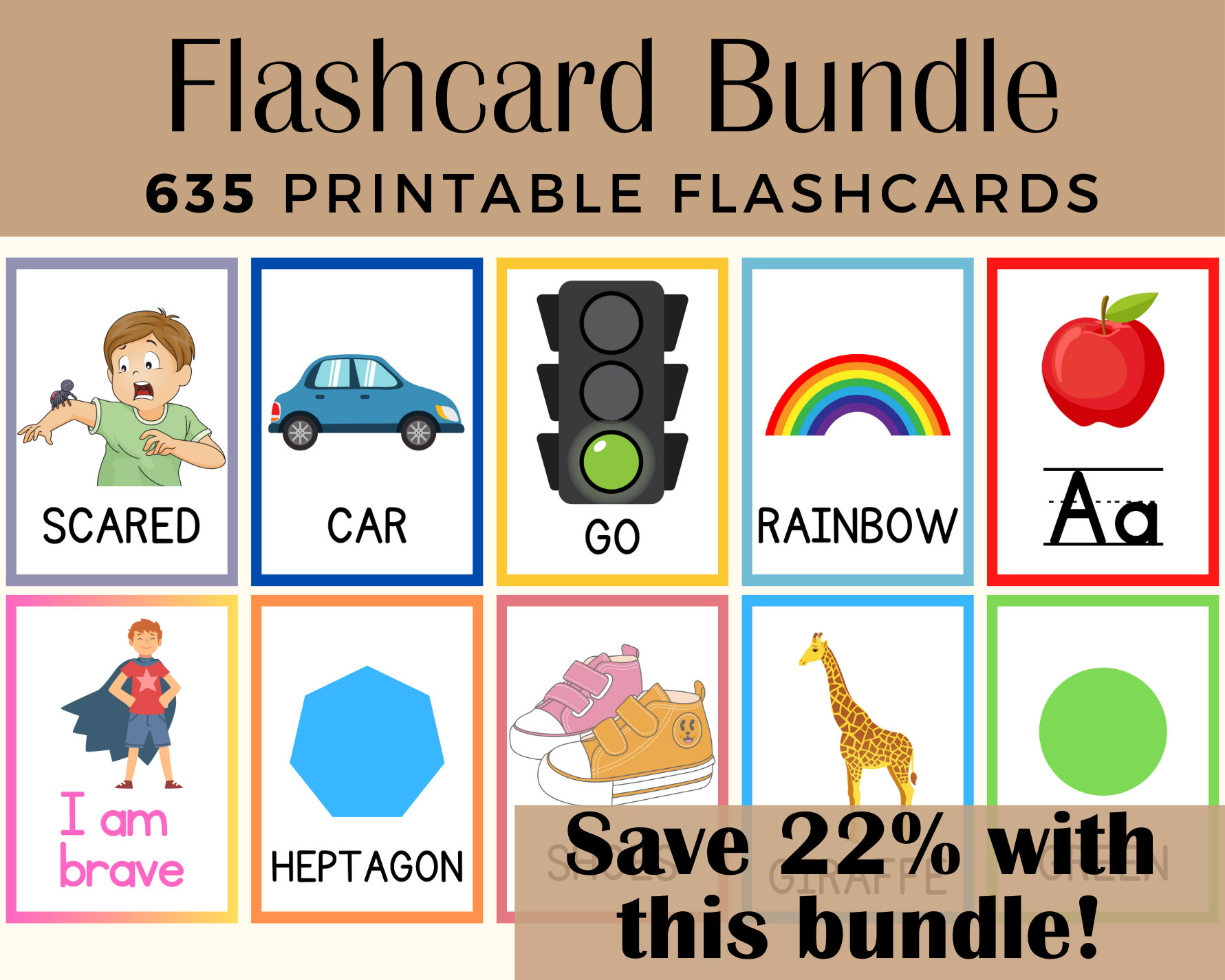 Printable Flashcard BUNDLE - 635 Printable Flashcards - Etsy