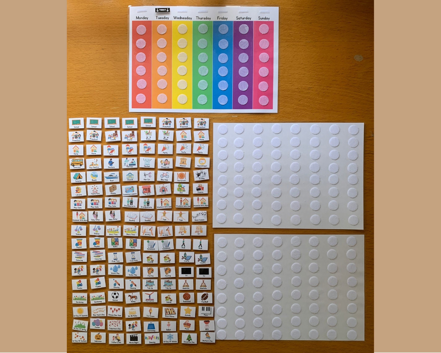 Custom Kid's Visual Weekly Planner - Etsy