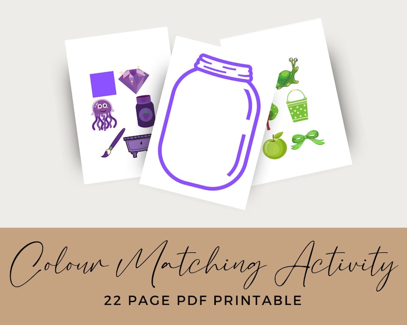Colour Matching Activity for Toddlers - Etsy