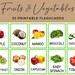 Fruits & Vegetables - 53 Printable Flashcards - Etsy