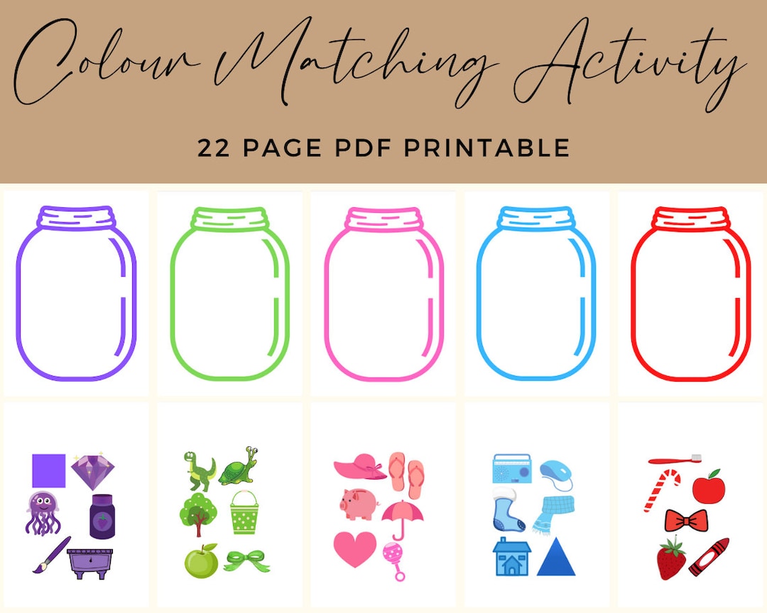 Colour Matching Activity for Toddlers - Etsy