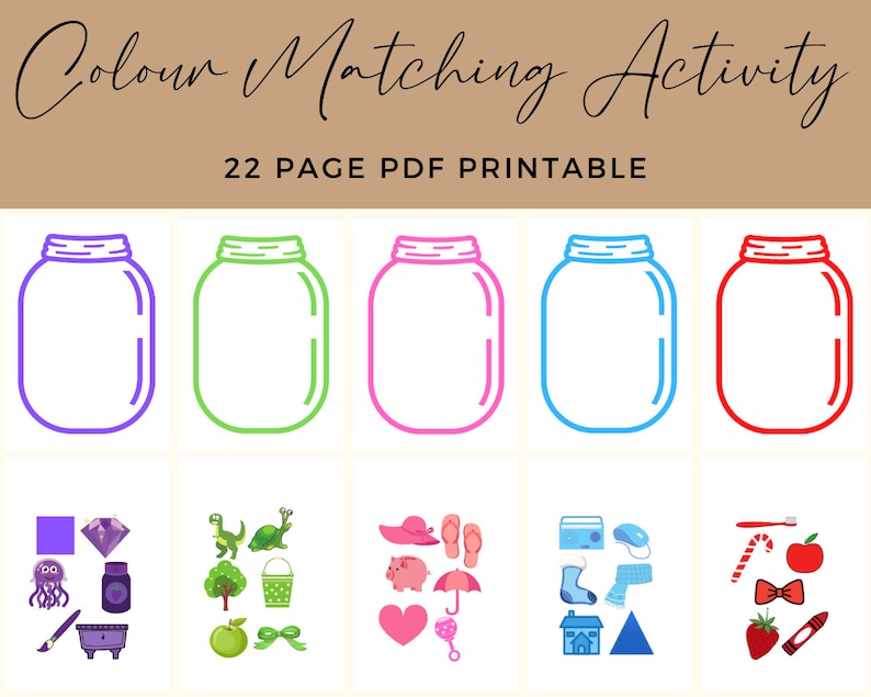 Colour Matching Activity for Toddlers - Etsy
