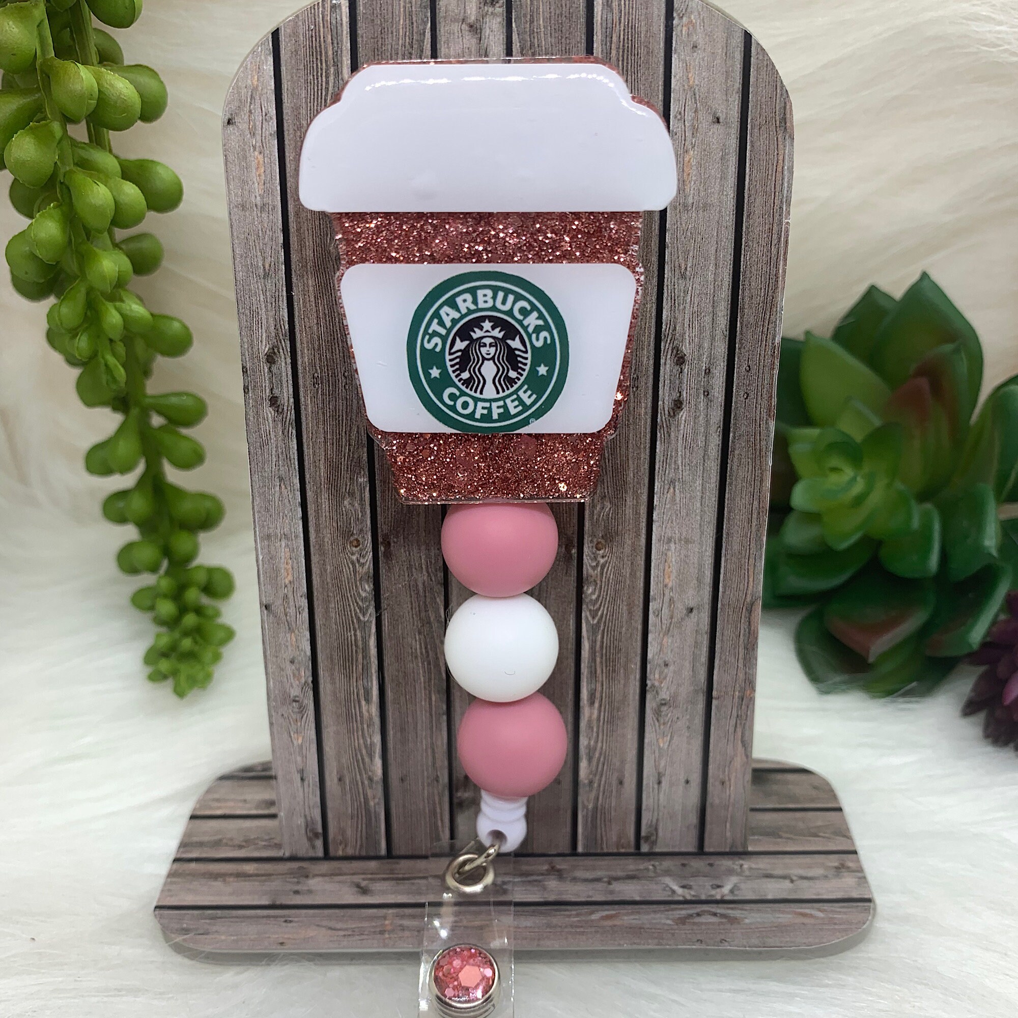 Starbucks Coffee Inspired Badge Reel - Etsy