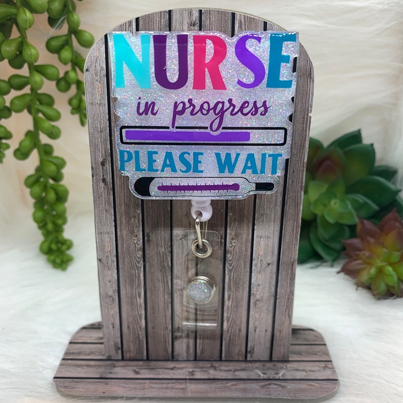 Nurse in Progress Badge Reel| Student Nurse Badge Reel - Etsy