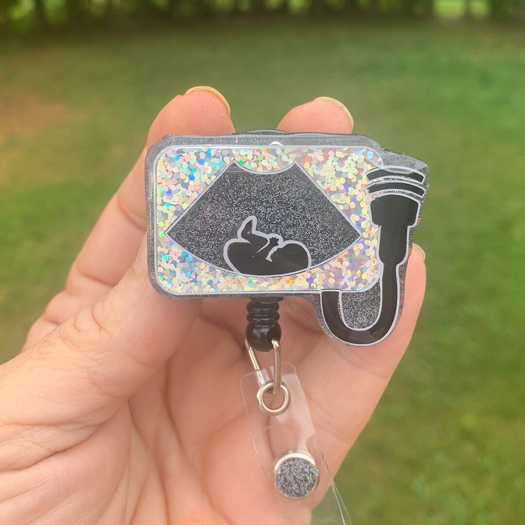 Ultrasound Shaker Badge Reel/ 3D Badge Reel/ Floating Badge Reel - Etsy