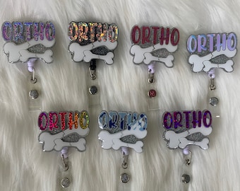 Ortho Badge Reel and Buddy Set, Personalized, Orthopedic Badge Reel ...