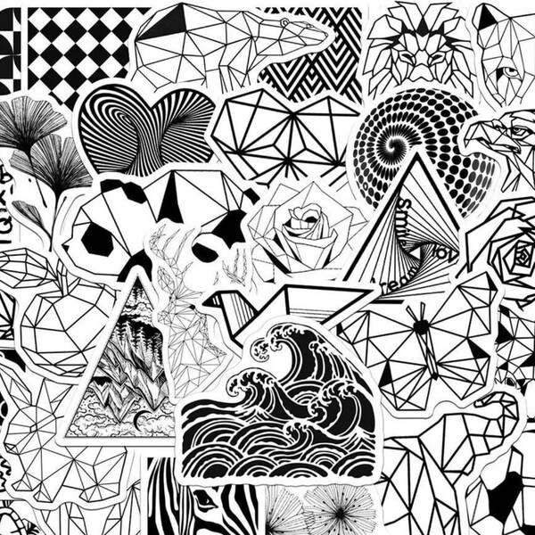 Geometric Stickers - Etsy