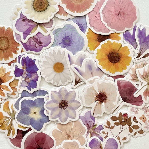 Flower Stickers - Etsy