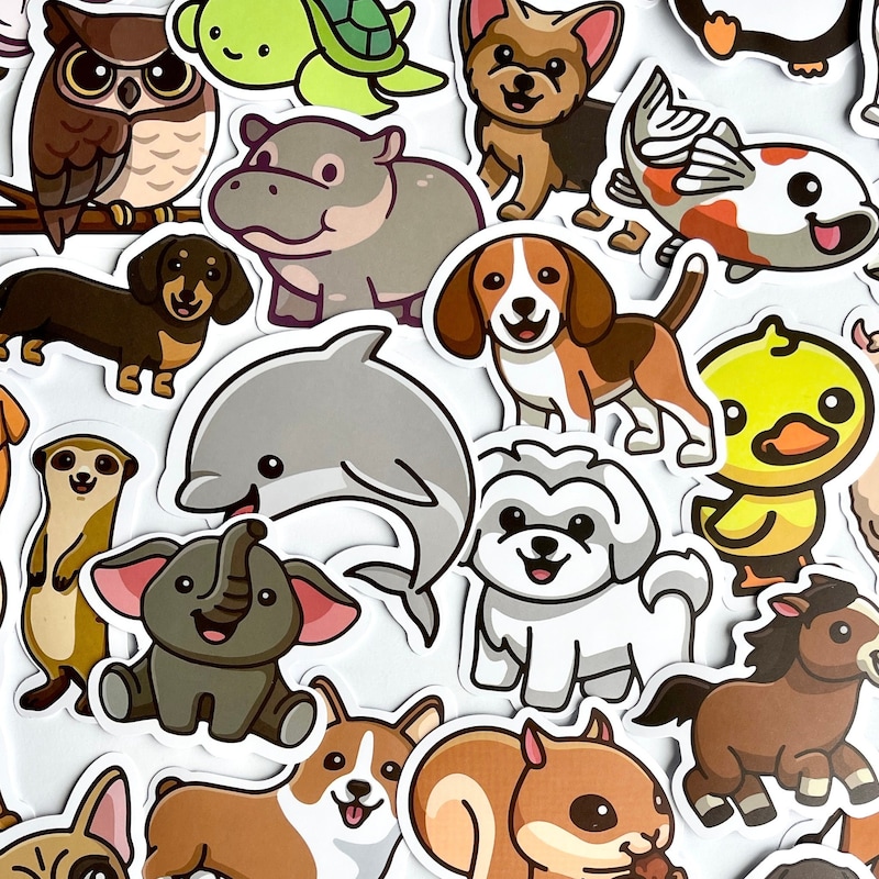 Animal Stickers - Etsy