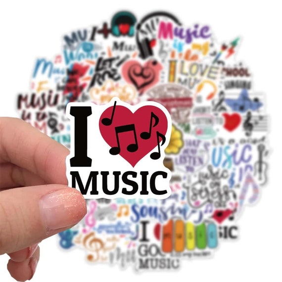 Vinyl Music Stickers Music Quote Stickers LOVE of Music - Etsy
