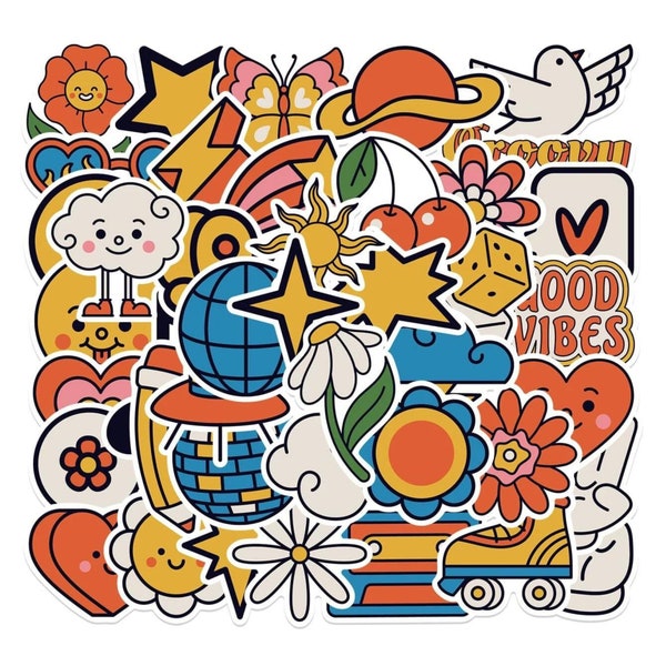 Retro Cartoon Stickers - Etsy