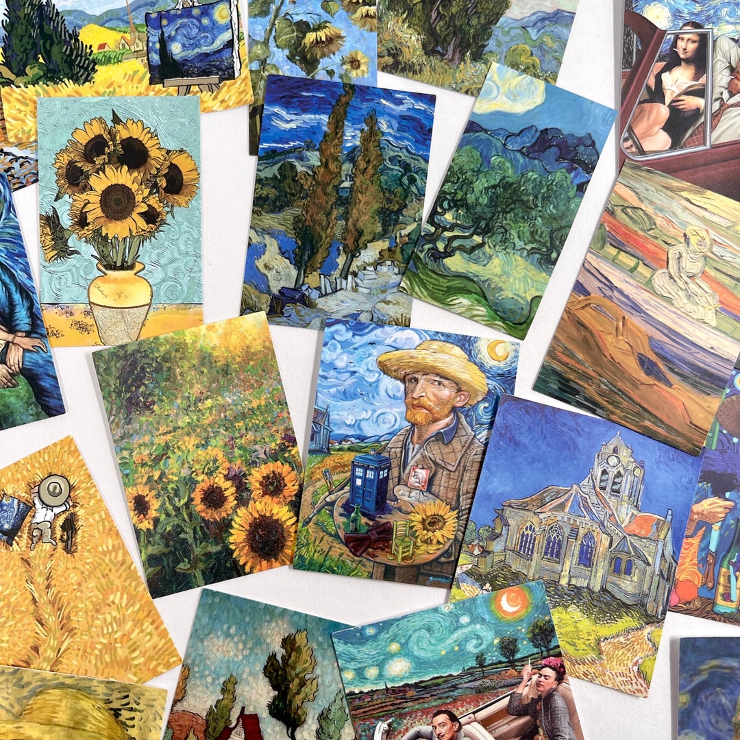 50pcs Van Gogh Art Museum Stickers - Oil Paint Designs - for Crafts ...