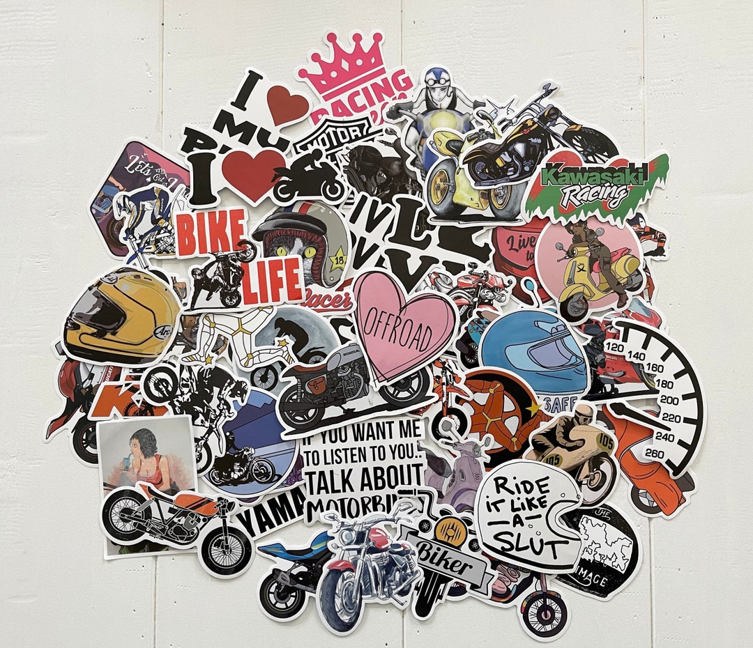 50 Vinyl Biking Stickers - MTB Bike Stickers - Men and Women Bike ...