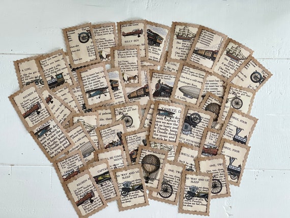 50 Vintage Locomotion Stamp Design Stickers 50 Total - Etsy