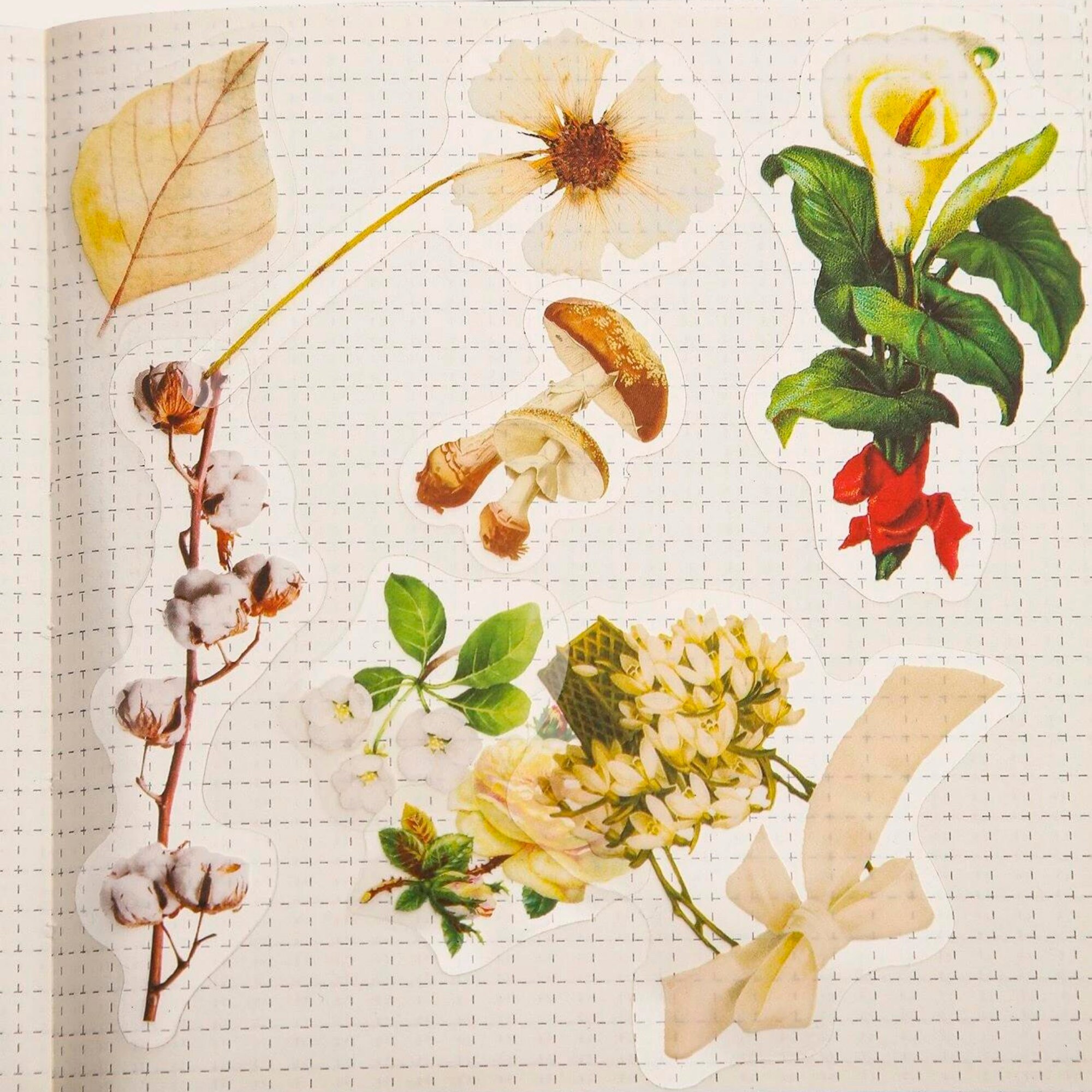 Clear Floral Flower Botanical Stickers Transparent Flower - Etsy