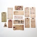 12 Vintage Old Tag Stickers - Writing Paper Tag Stickers - Great SIZES ...