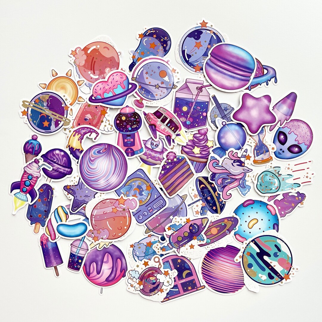 50 Hip Graffiti Purple Themed Stickers - VSCO Purple Stickers - Galaxy ...