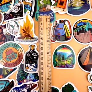 50 Vinyl Outdoor Camping Stickers - Travel in Wilderness Stickers ...