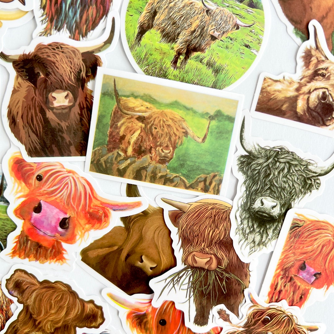 Vinyl Plateau Cow Stickers Western Stickers Cowboy Ranch Sticker Bull ...