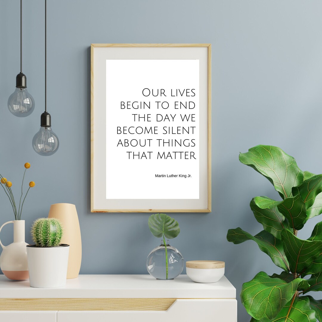 Martin Luther King Jr. Inspirational Quote Printable Wall Art | Black ...