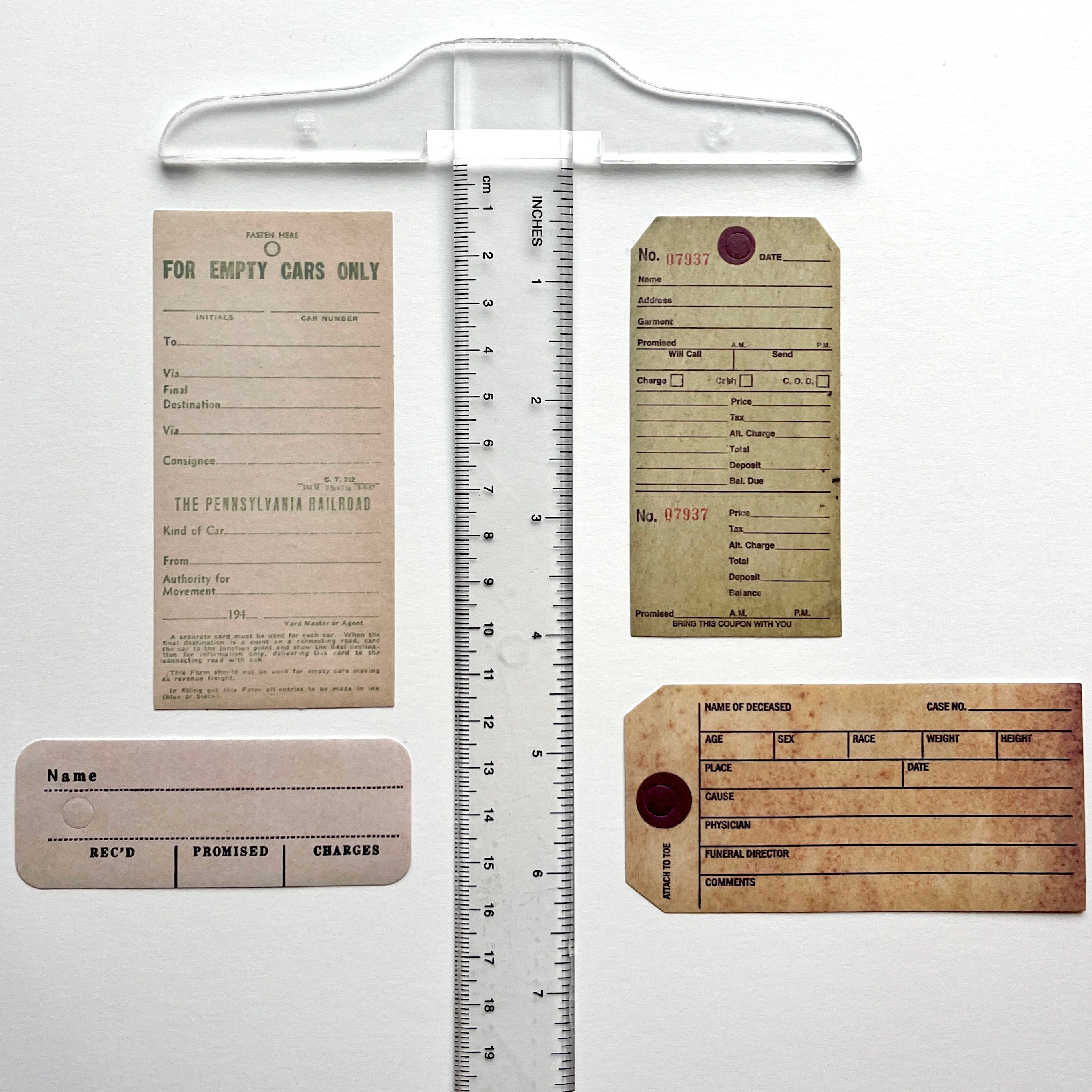 12 Vintage Old Tag Stickers - Writing Paper Tag Stickers - Great SIZES ...