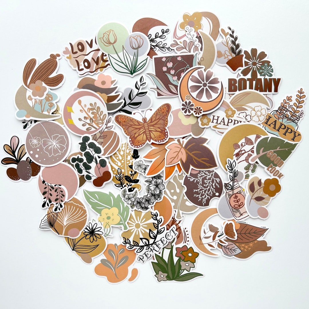 45 Hip Boho Style Stickers - Modern Boho Neutral Color Stickers! Great ...