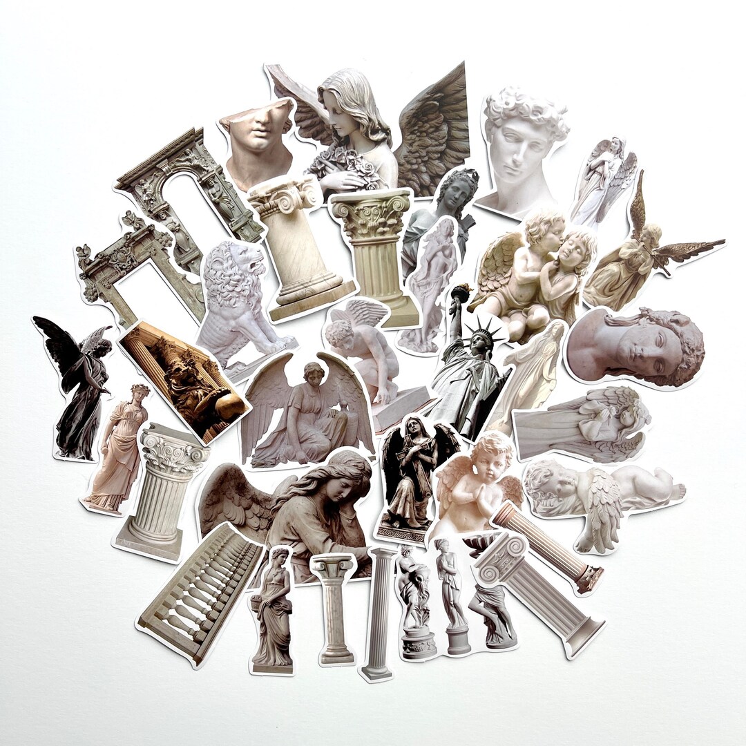 34 Vintage Art Statue Stickers - Renaissance Sticker - Great Sizes ...