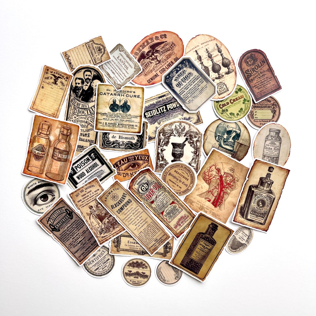 33pcs Halloween Potion Label Stickers - Good Size Spooky Designs - for Crafts, Journals! #0171B ...