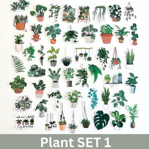 Boho Plant Stickers - House Plant Stickers - Love of Plants Stickers ...