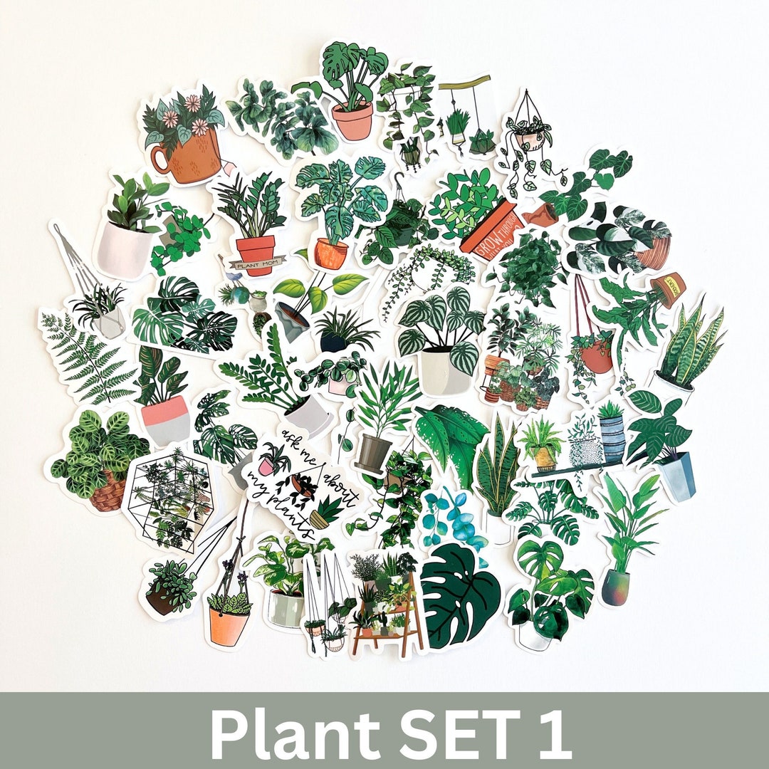 Boho Plant Stickers - House Plant Stickers - Love of Plants Stickers ...