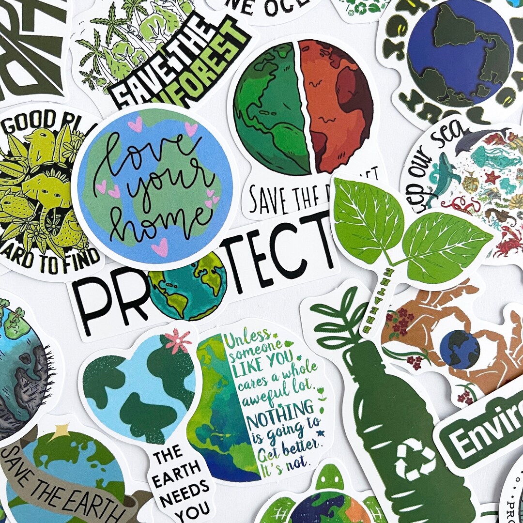 50 Save the Earth Stickers - Save the Planet Stickers - Protect ...