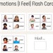 Emotions (I Feel) Flash Cards - Etsy