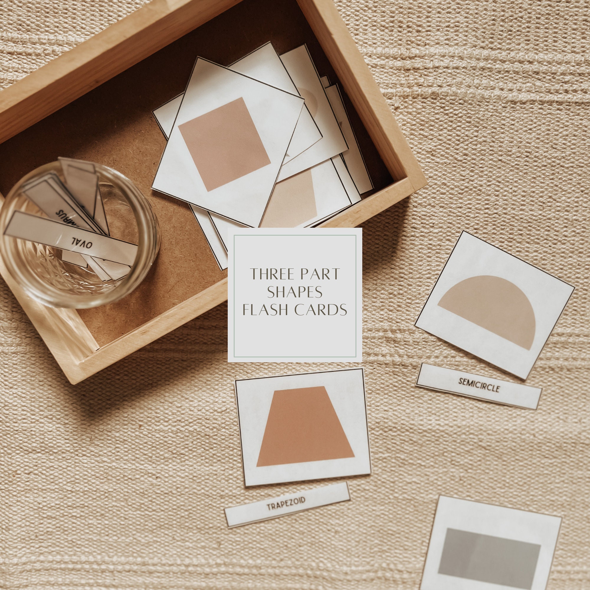 Montessori Cards, Learning Shapes, Shapes Flash Cards, Matching Shapes ...